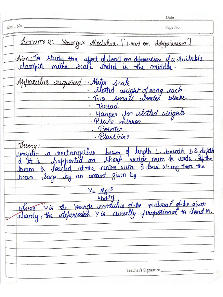 Young's Modulus | PDF