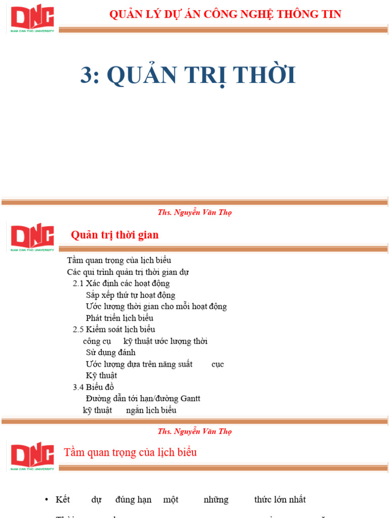 Quan Ly Du an Cntt - Buoi 3 | PDF