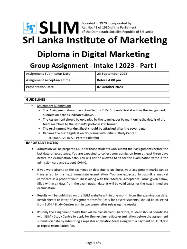 DDM I 2023 - Part I Assignment | PDF | Strategic Communication | Brand
