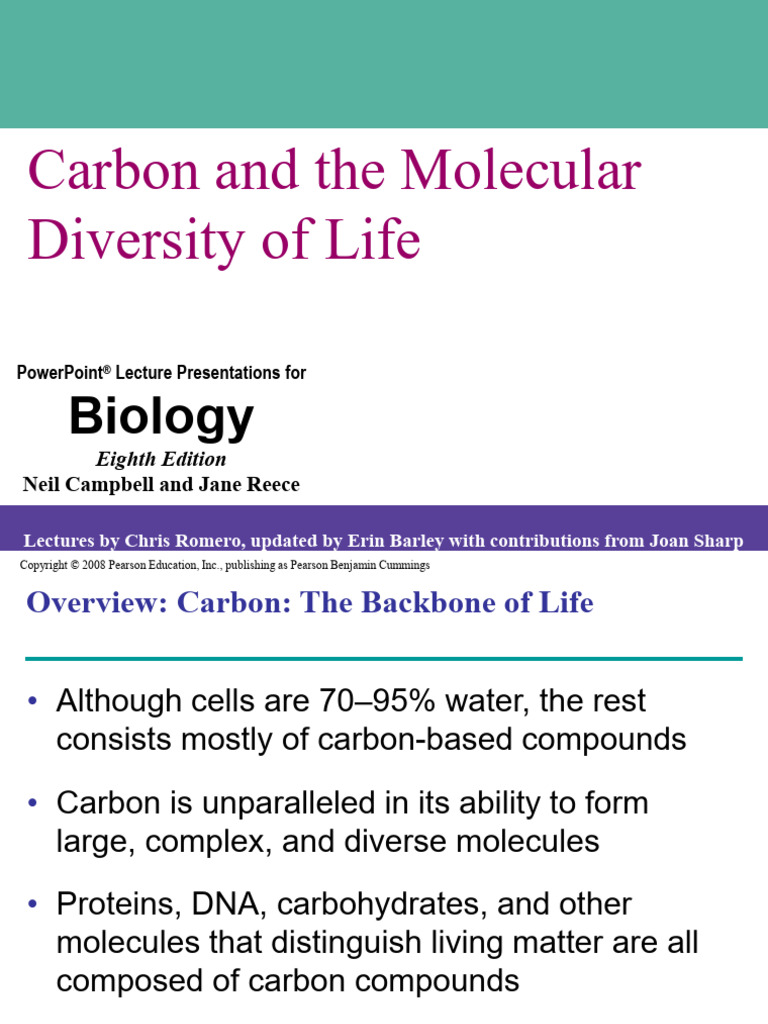 Lecture 06 Chapter 04-Carbon Diversity | PDF | Isomer | Functional Group