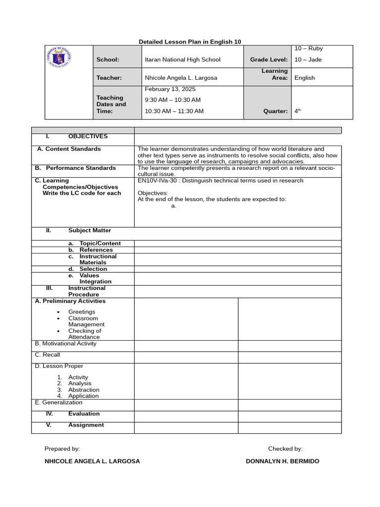 4As-Format - Marxist Lesson Plan | PDF