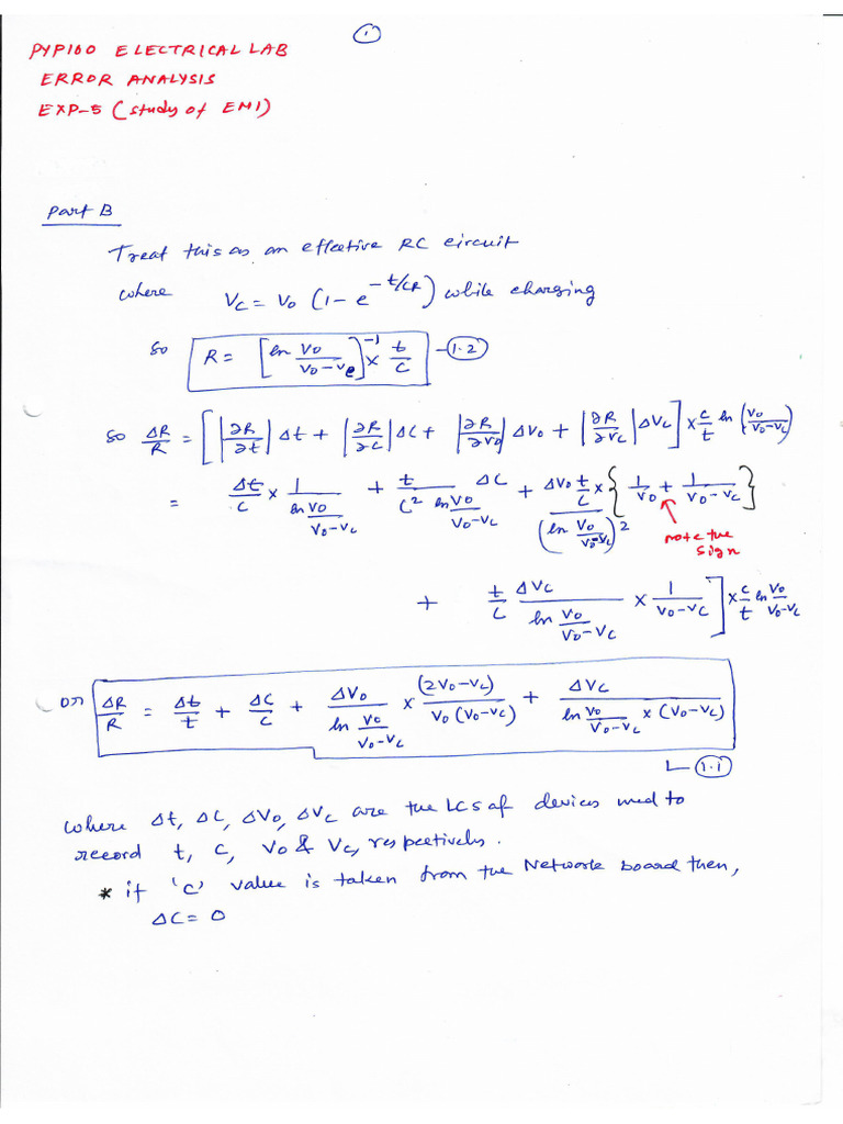 Error-Analysis_PYP100_Electrical_Exp5 | PDF