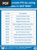 SAP PR Tcode Table Vikash Updated | PDF | Supply Chain Management ...