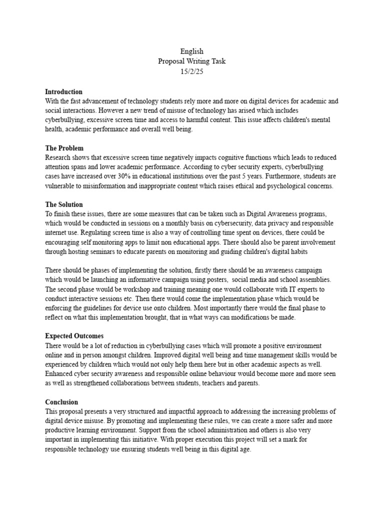 English Proposal Writing Task | PDF | Computer Security | Security