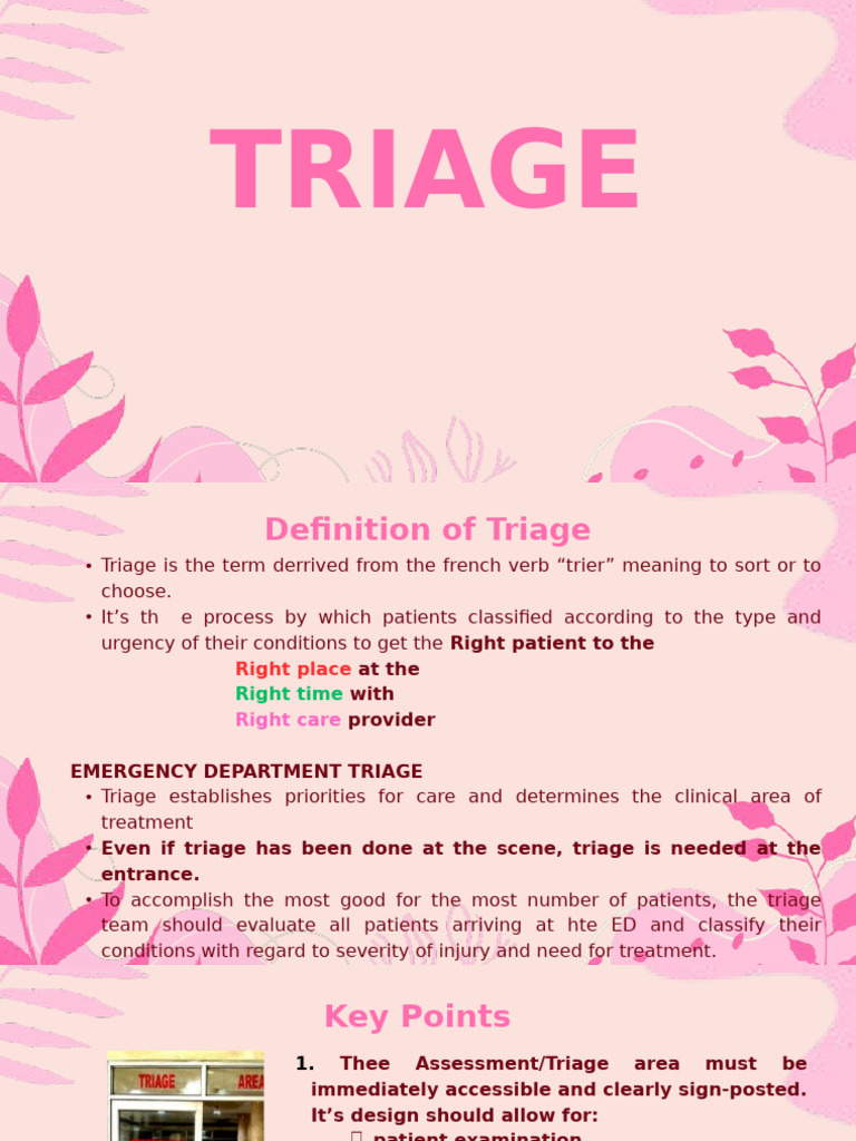 TRIAGING | PDF | Emergency Department | Clinical Medicine