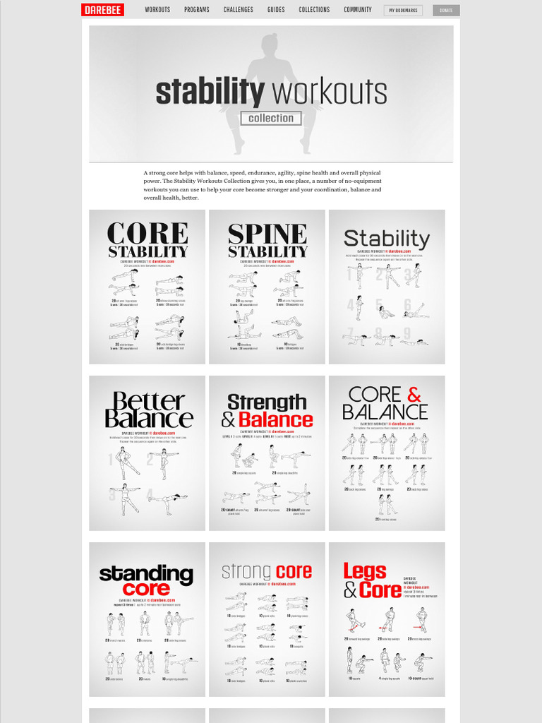 Stability Workouts Collection | PDF
