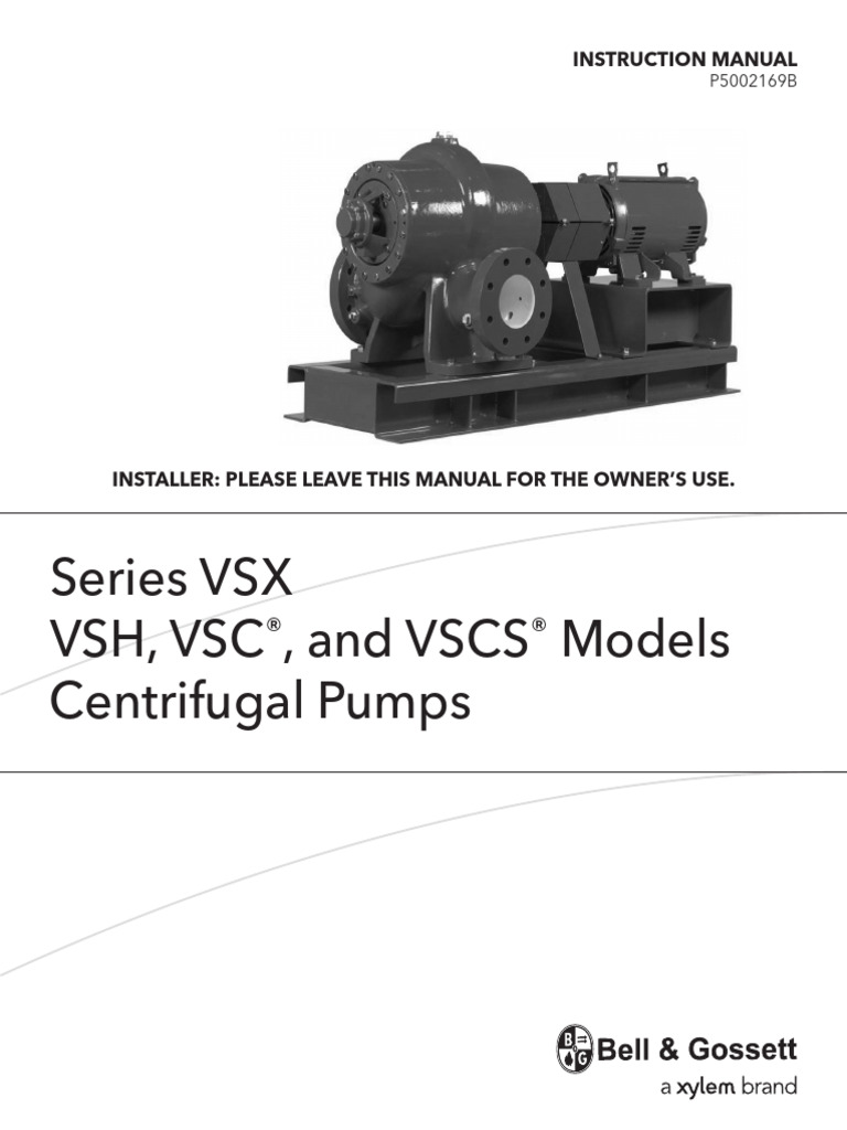 p5002169b - VSX - Xylem | PDF | Pump | Valve