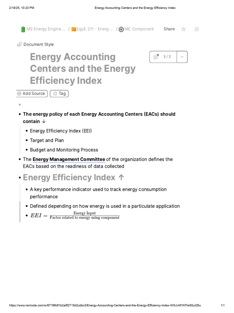 Energy Accounting Centers Overview | PDF