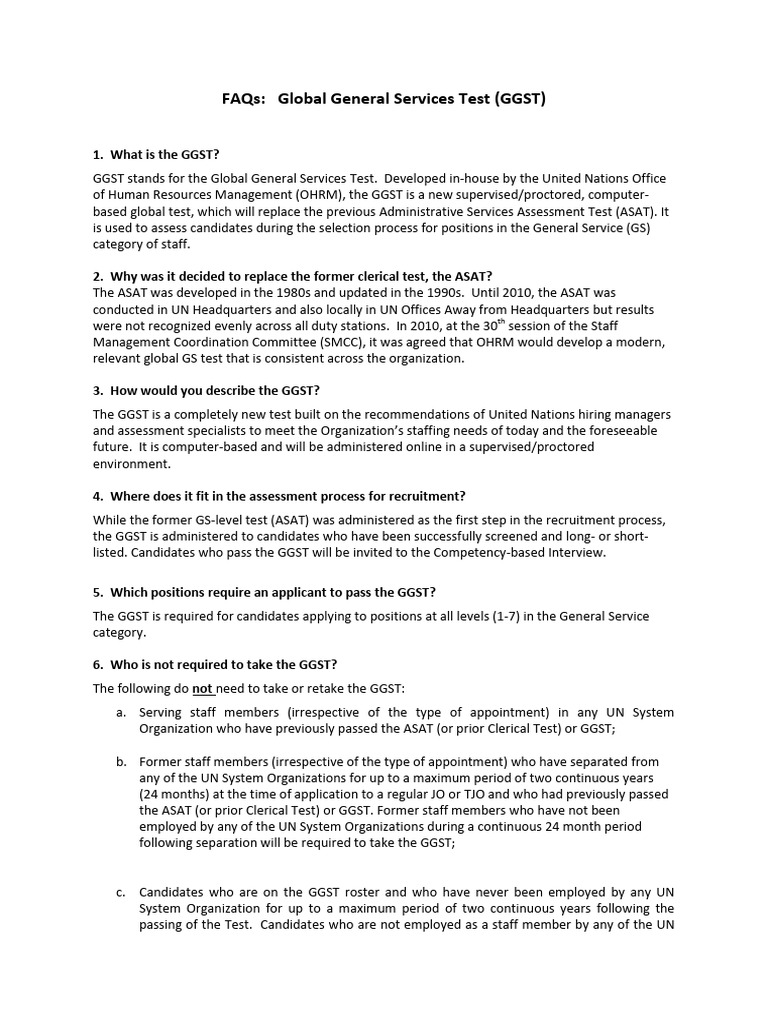 GGST FAQs - 1 | PDF | Recruitment | Communication