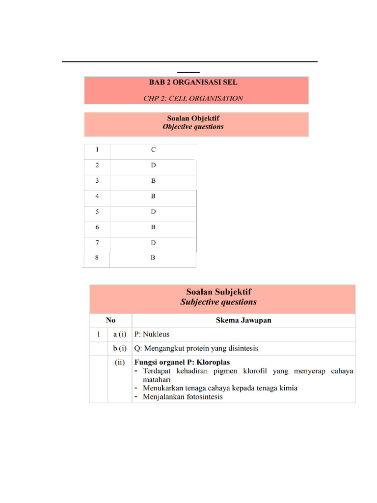 Jawapan Modul Selekoh Biologi SPM 2022 | PDF