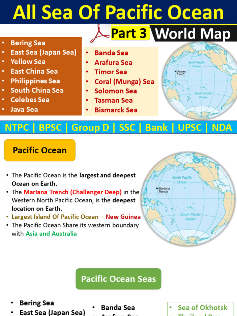 Seas of the Pacific Ocean Overview | PDF | Pacific Ocean | South China Sea
