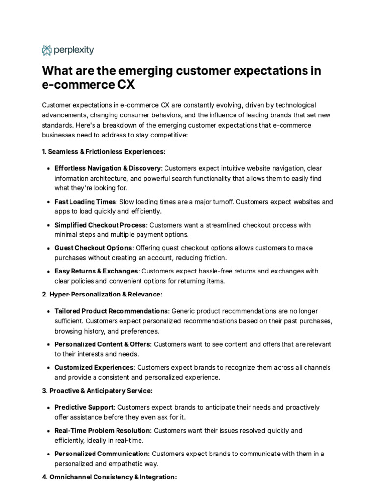 E-commerce Customer Expectations 2023 | PDF | Augmented Reality | Brand