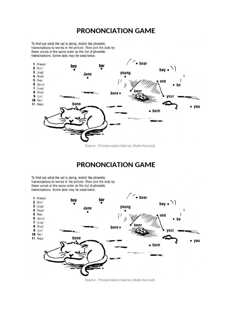 Prononciation Game | PDF