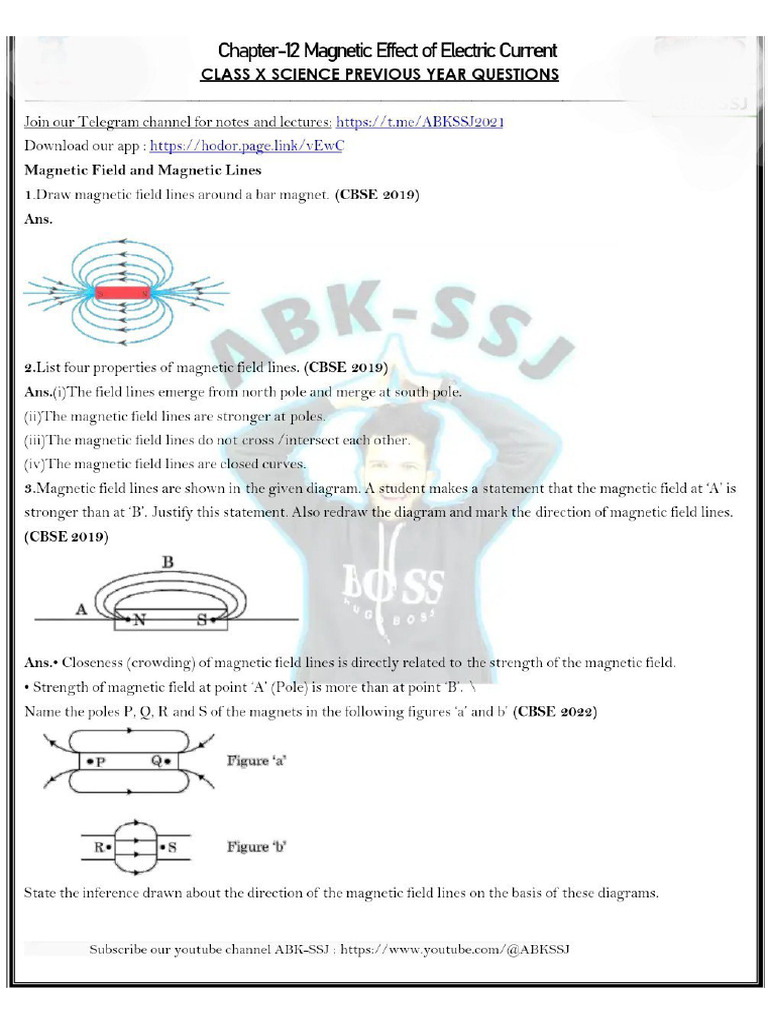 Magnetic Effects (2) Questions | PDF