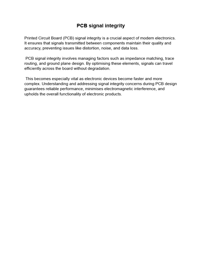 PCB Signal Integrity Essentials | PDF