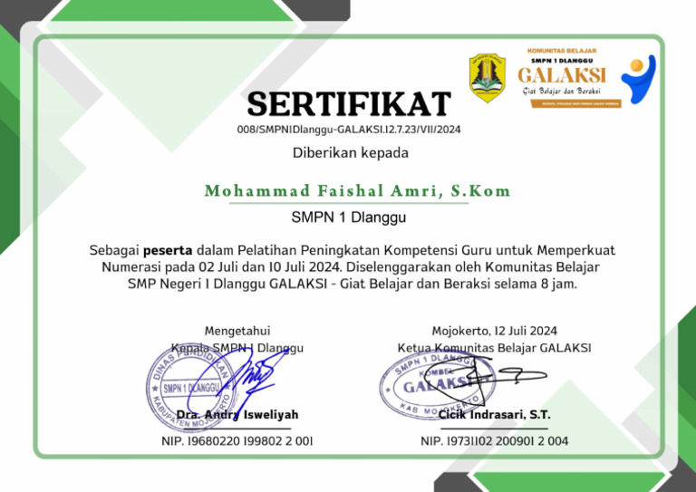 Mohammad Faishal Amri KOMBEL GALAKSI-3 | PDF