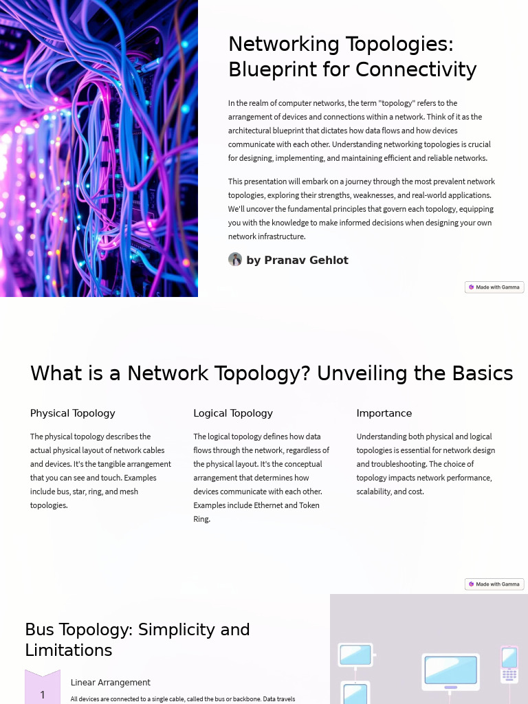 Networking Topologies Blueprint for Connectivity | PDF | Network Topology | Computer Network
