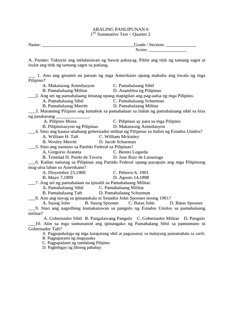 Ap6 Summative Test Pdf