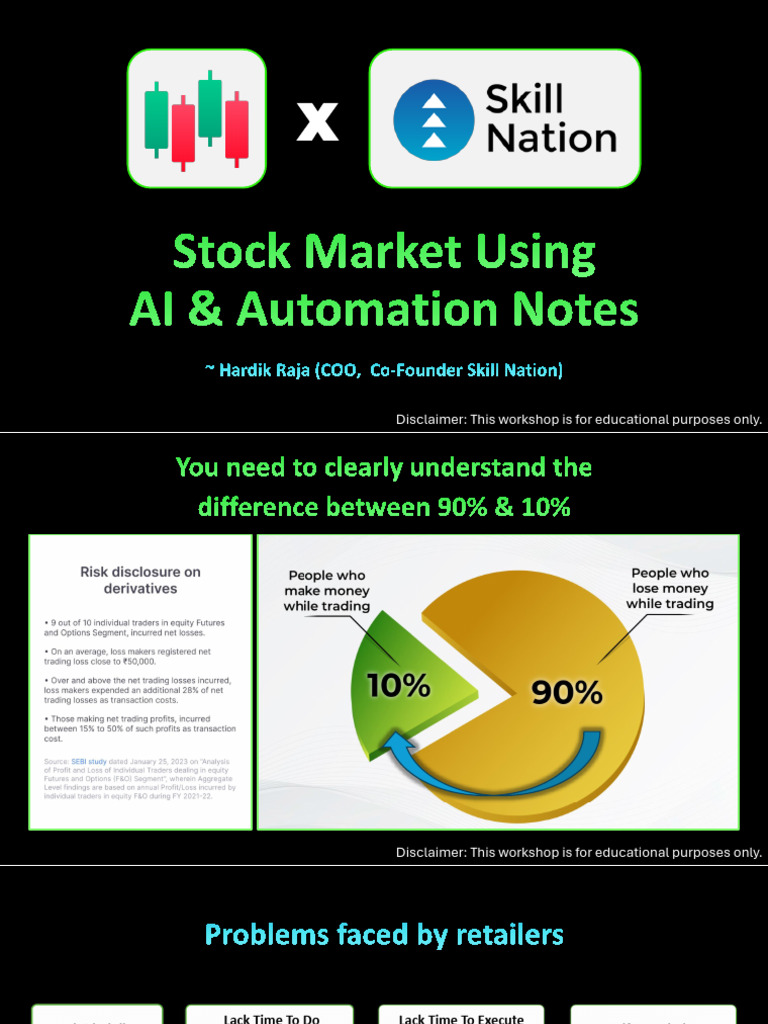 Stock Market Using AI Workshop - Notes | PDF | Market (Economics ...
