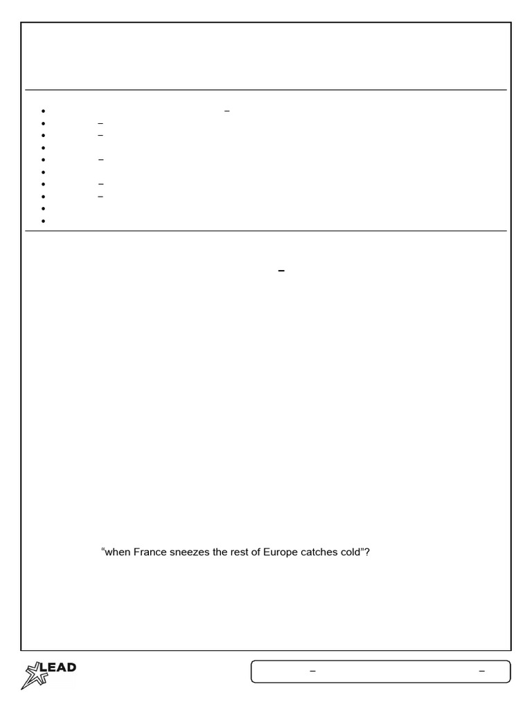 G10 - Hist - Ch1 The Rise of Nationalism in Europe - Revision Worksheer - AK | PDF | Kingdom Of ...