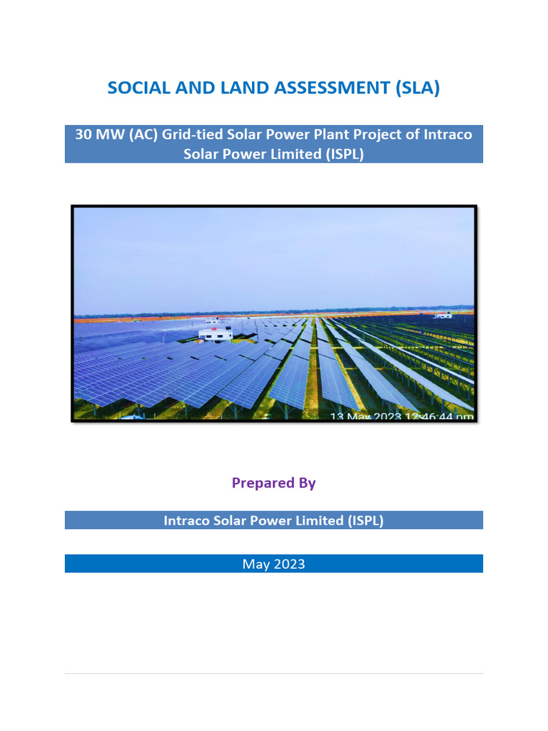 SLA Report | PDF | Renewable Energy | Solar Power