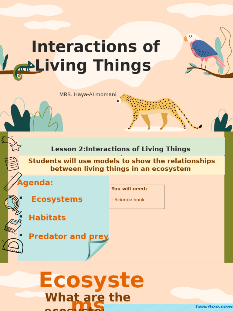 Interactions of Living Things | PDF | Ecosystem | Predation