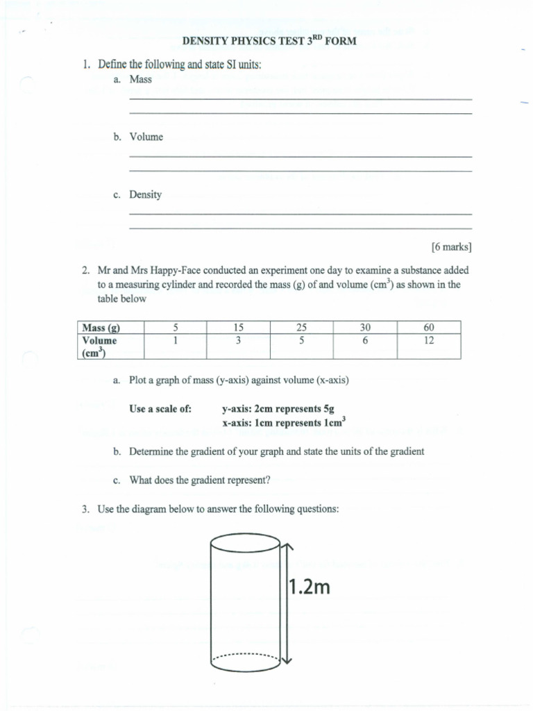 Density Exercise No2 | PDF