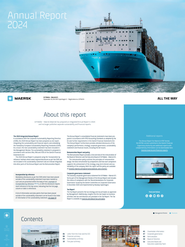 Maersk Annual Report 2024 | PDF | Economies | Business
