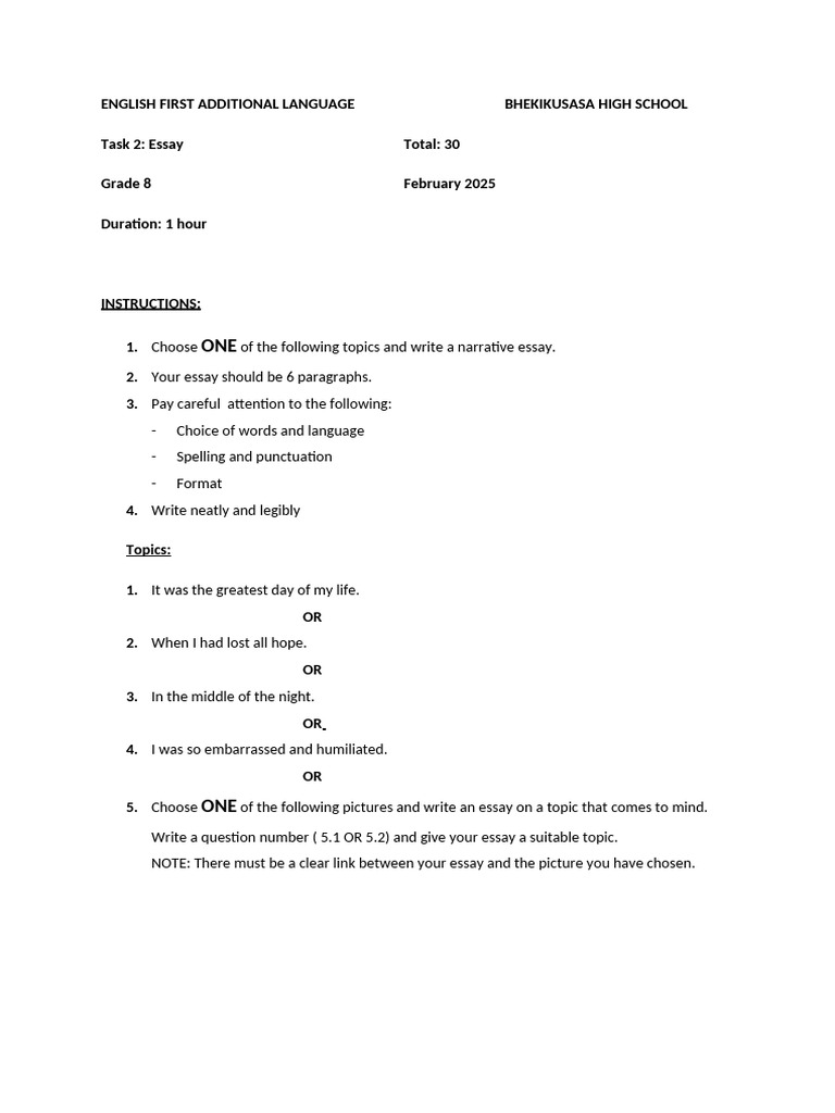 English First Additional Language - 092806 | PDF
