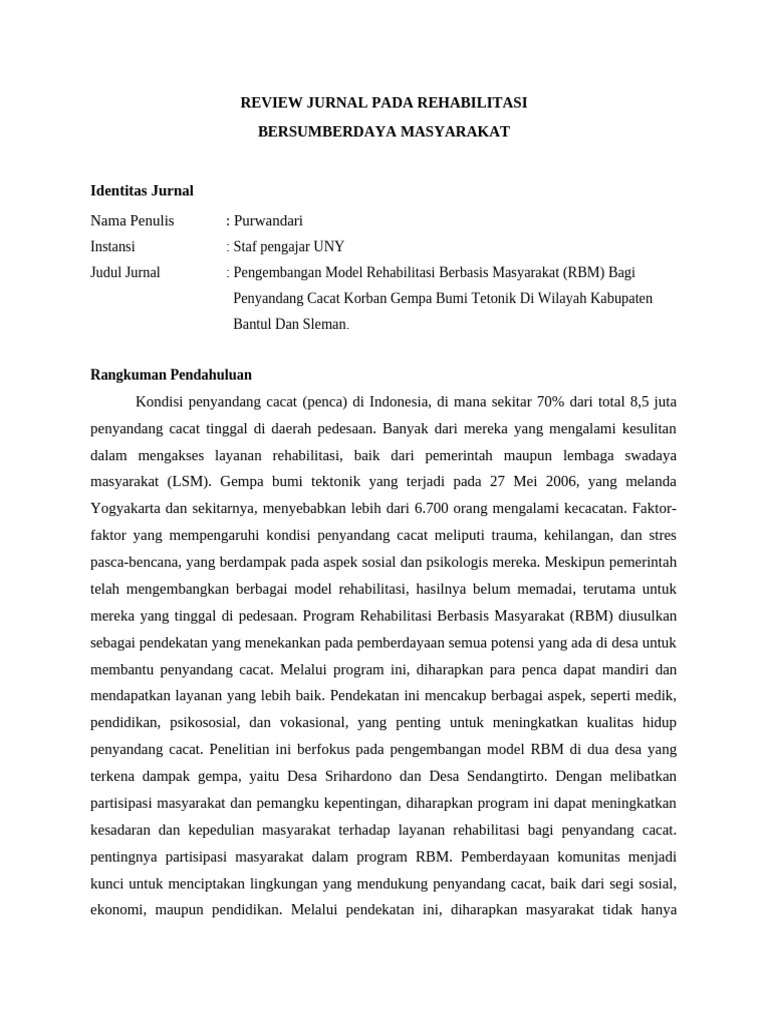 Review Jurnal RBM | PDF