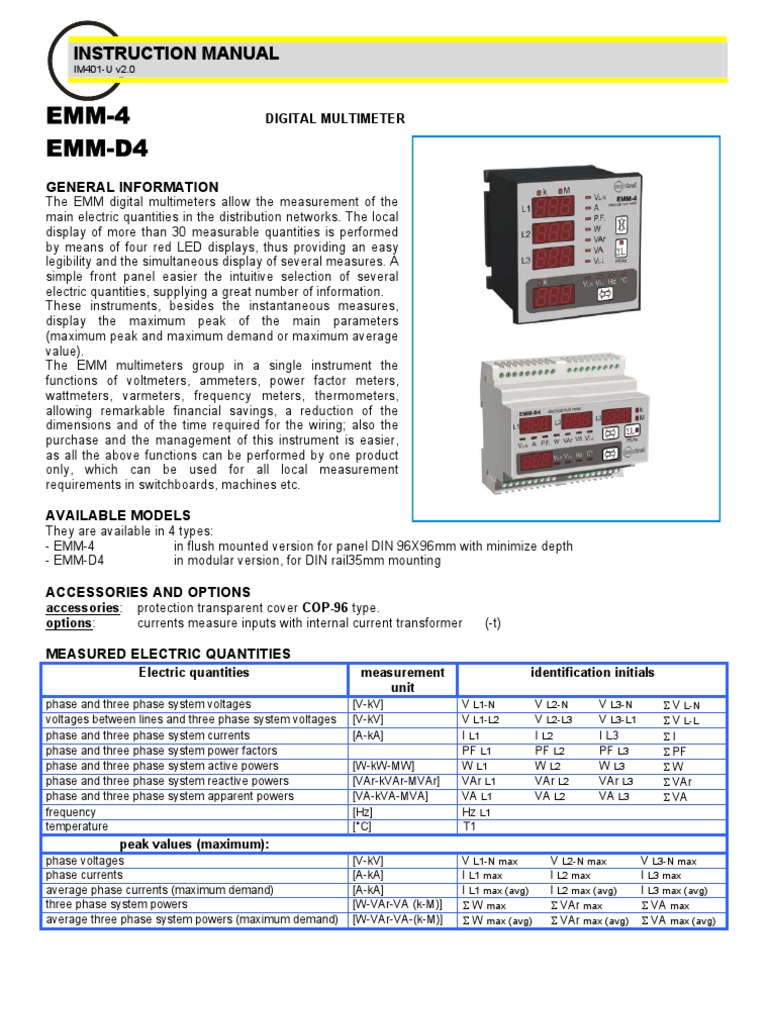 Elr Emm 4 Manual | Power Supply | Mains Electricity
