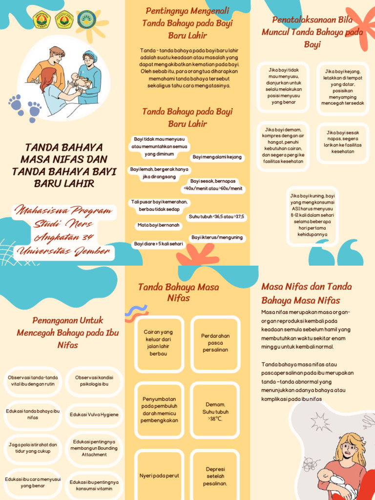 Leaflet Tanda Bahaya Masa Nifas Dan Bayi Baru Lahir | PDF