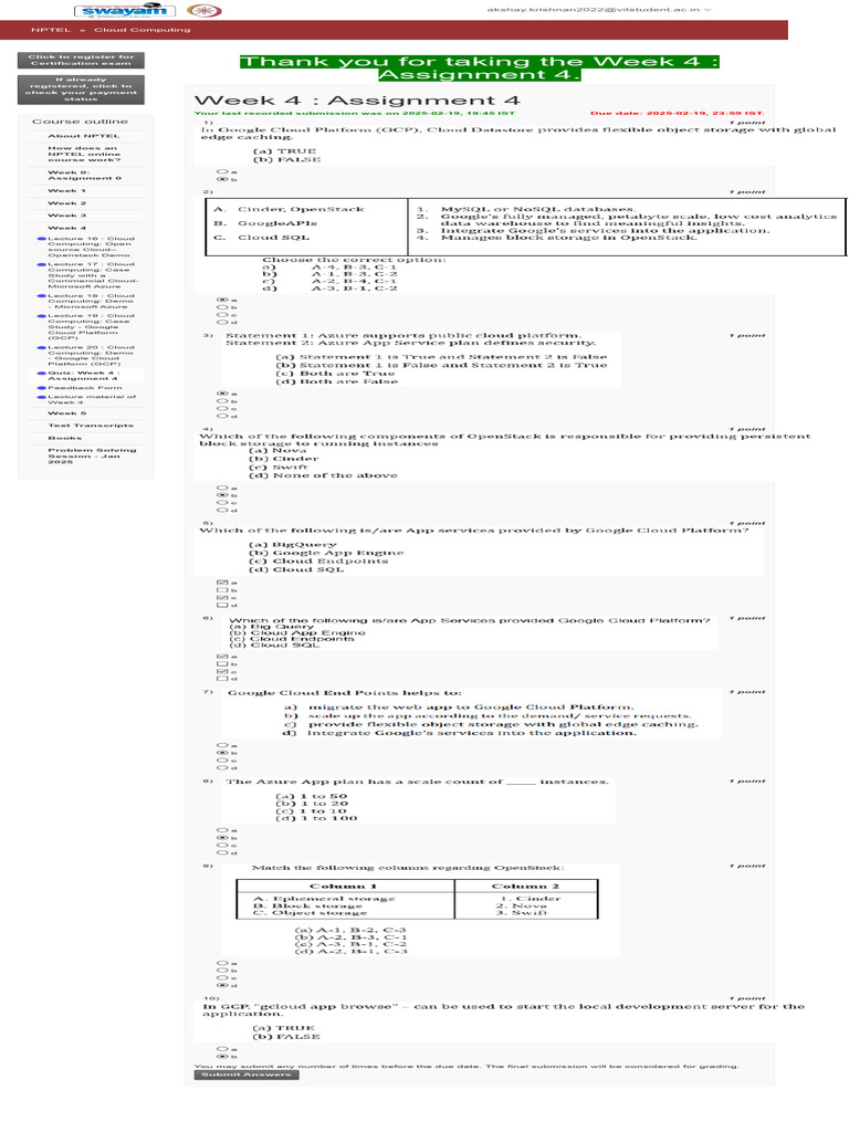 Cloud Computing - Unit 7 - Week 4 | PDF | Cloud Computing | Centralized Computing
