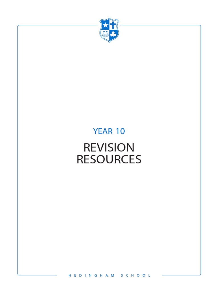 Yr10 Revision Guide May 2024 | PDF