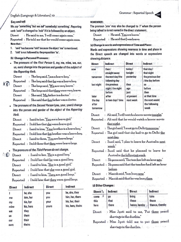 Reported Speech - 3 | PDF | Question | Morphology