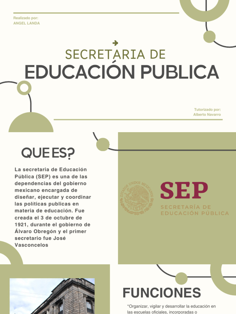SEP: Educación Pública en México | PDF