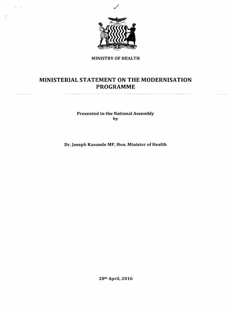 Ministerial Statement - MoH | PDF | Magnetic Resonance Imaging | Hospital