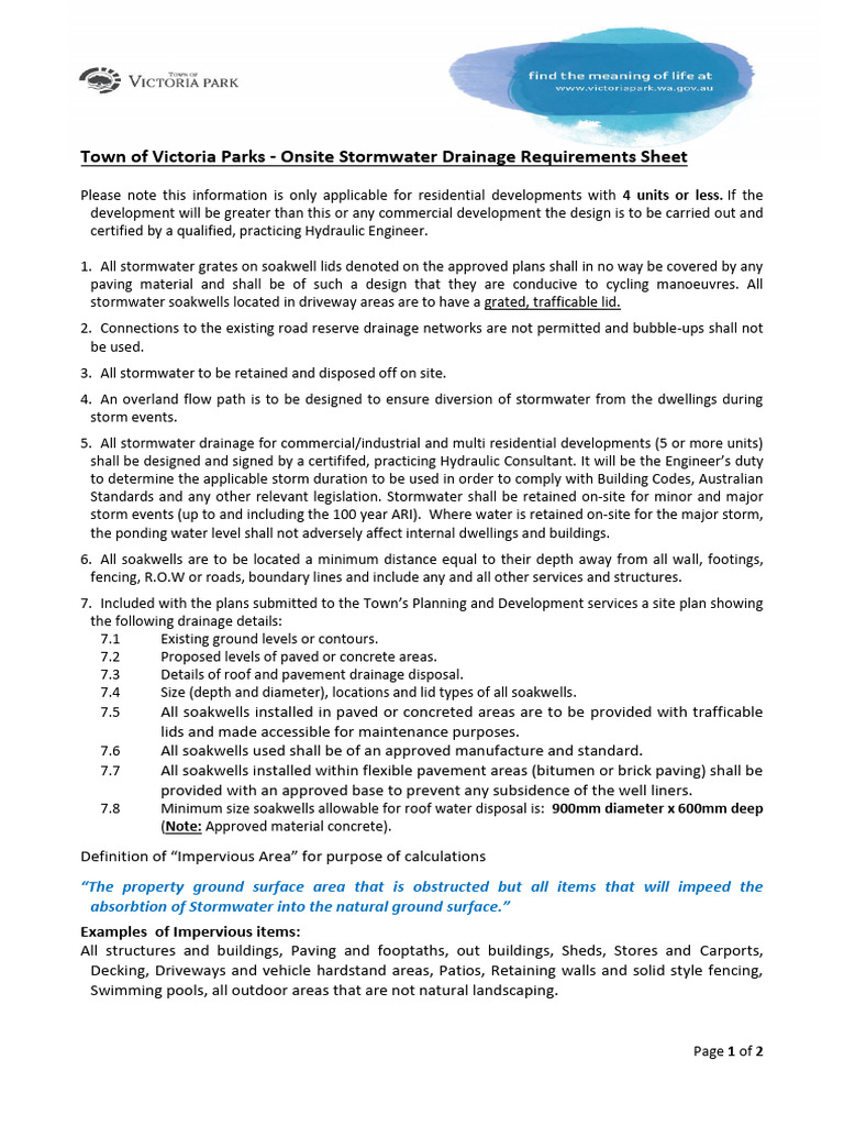 Town of Victoria-Stormwater-Drainage-Calculation-Sheet | PDF ...
