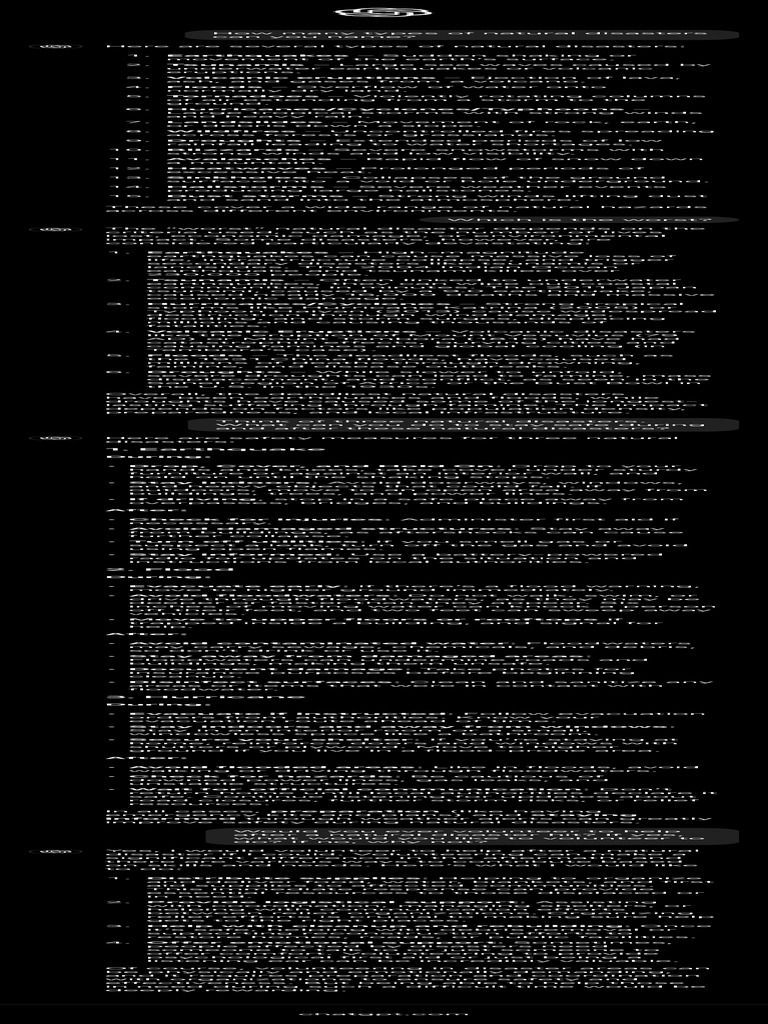 Types of Natural Disasters | PDF