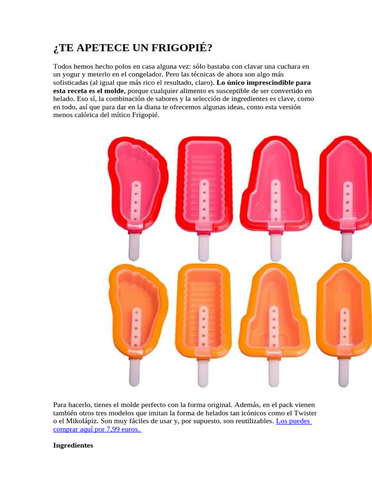 Frigopié Twister | PDF | Helado | Té