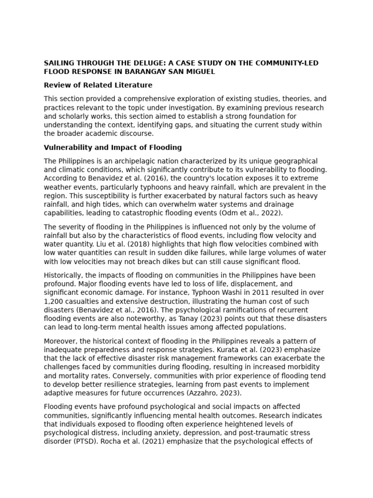 RRL-Sample | PDF | Psychological Resilience | Emergency Management