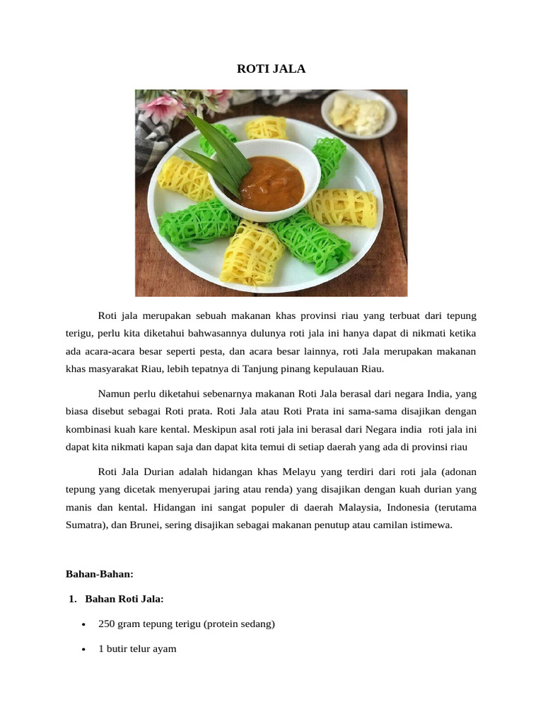 ROTI JALA & Es Laksamana Mengamuk | PDF