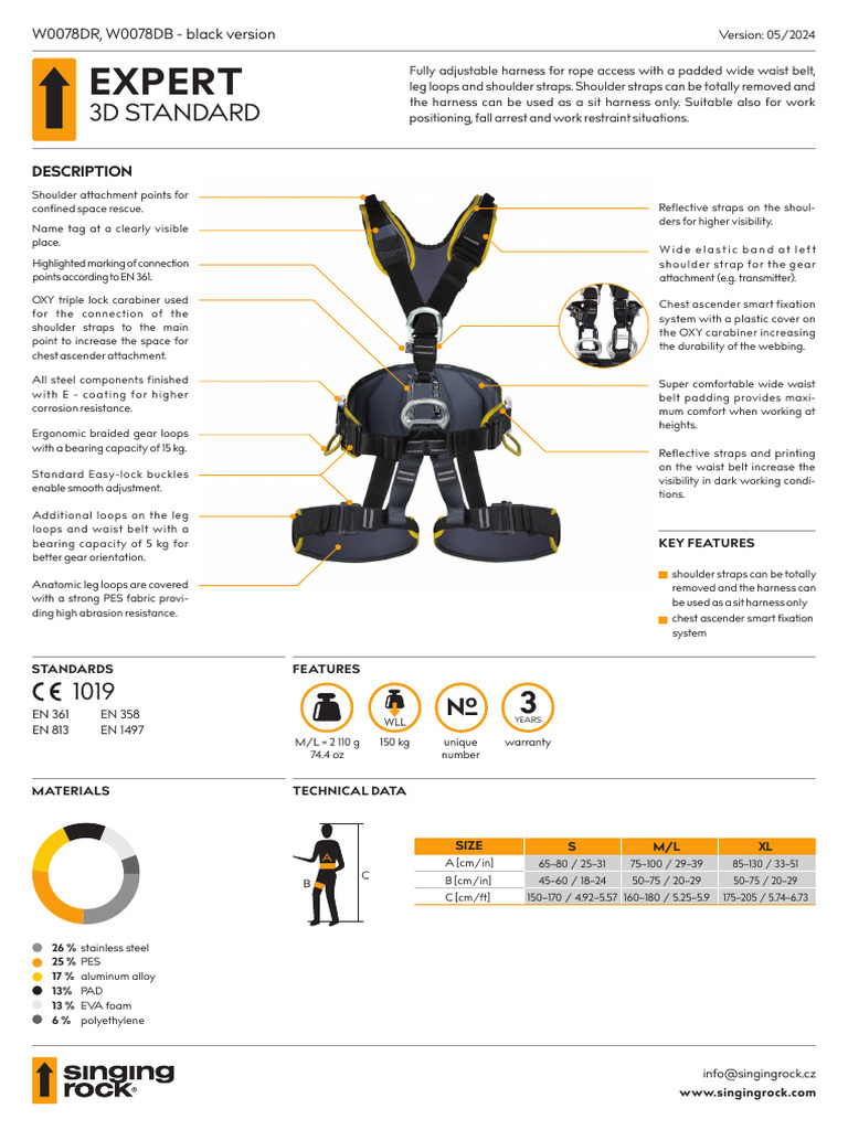 Expert 3D Standard Harness Features | PDF | Materials
