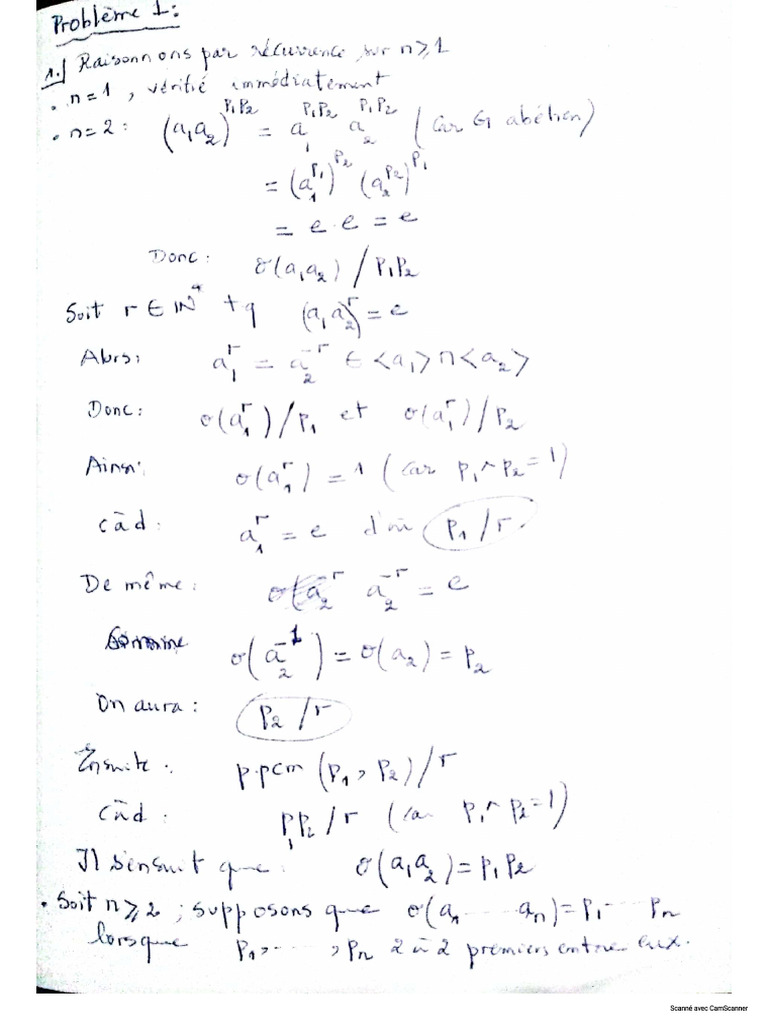Corrigé PB 1 DS 5 | PDF