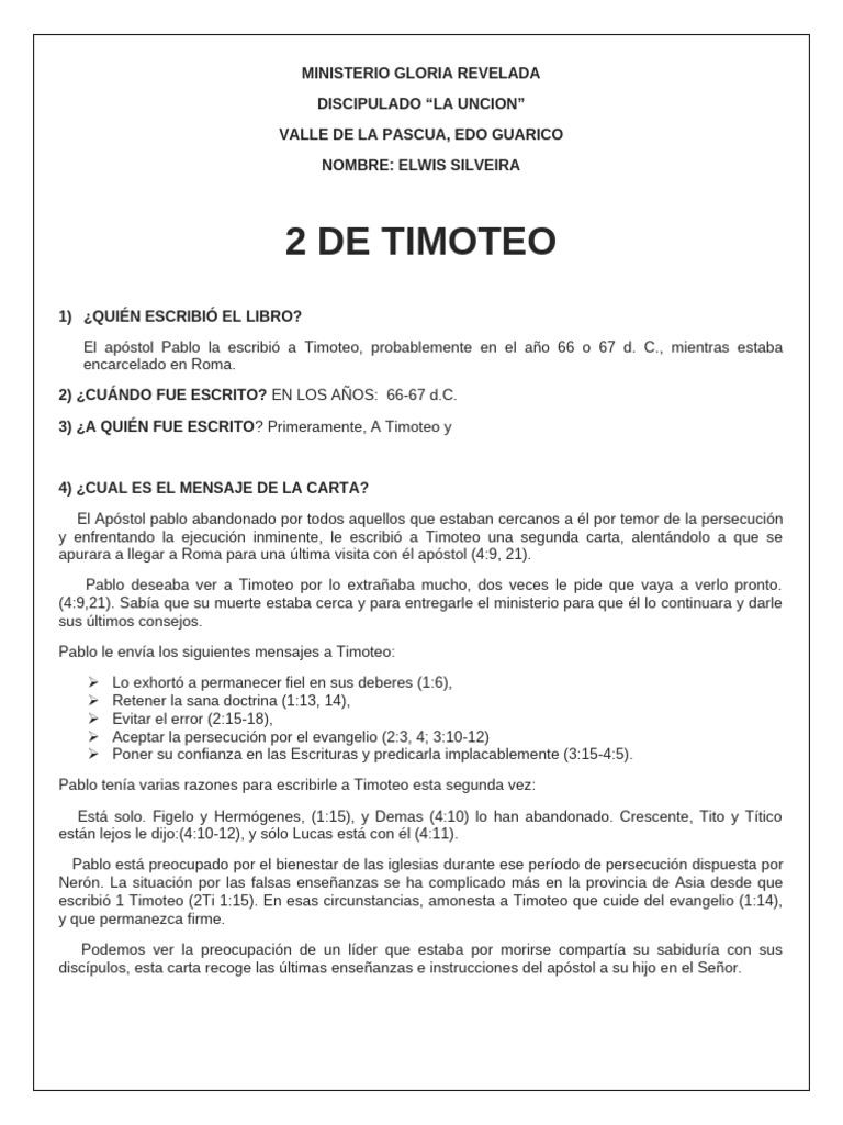2 de Timoteo | PDF