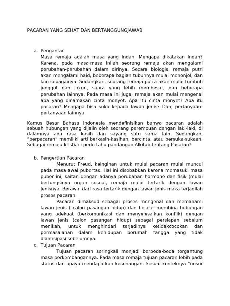 Panduan Pacaran Sehat untuk Remaja | PDF