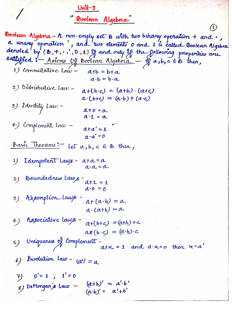 Boolean Algebra | PDF