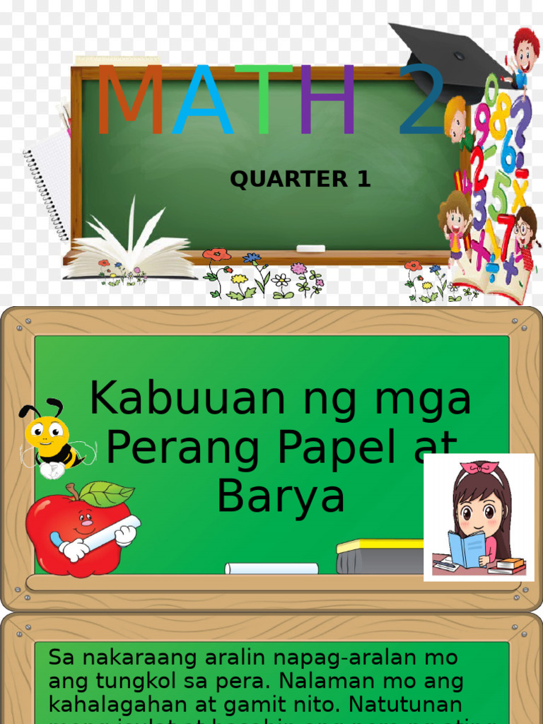 Math 2 q1 w6 Kabuuan at Paghahambing Sa Perang Papel at Barya | PDF
