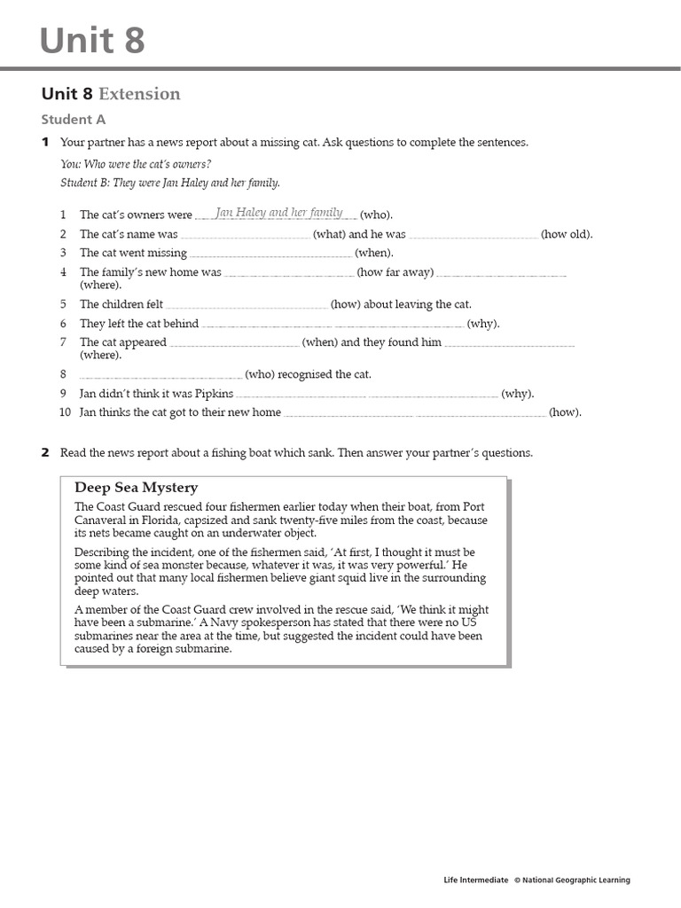 Int Unit8 Extension | PDF | Fisherman | Shipping