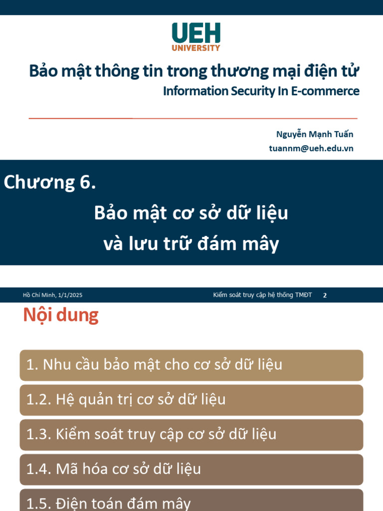 C6_Bảo Mật CSDL Va Cloud | PDF
